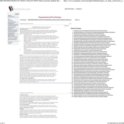 Methodologies of data collection observational method stability of ...