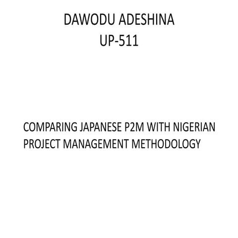 Comparing P2M and PRINCE2 | PPTX | Business and Finance