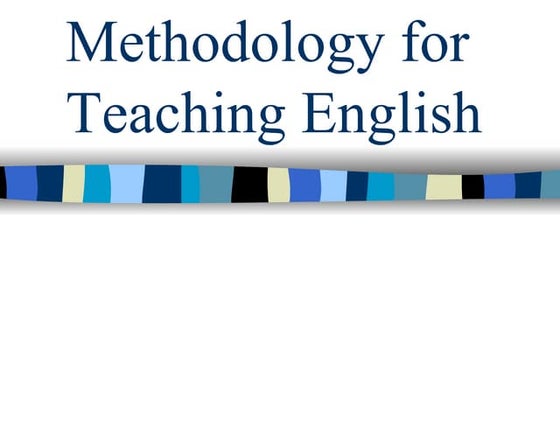Approaches and Methods in English Language Teaching | PPT