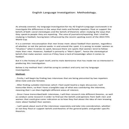 English language investigation | DOCX