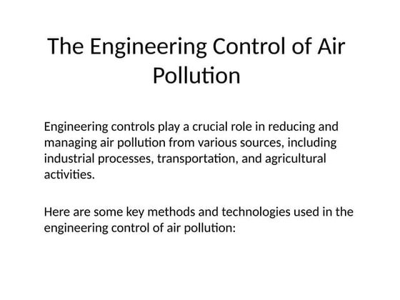 Monitoring of air pollution | PPT