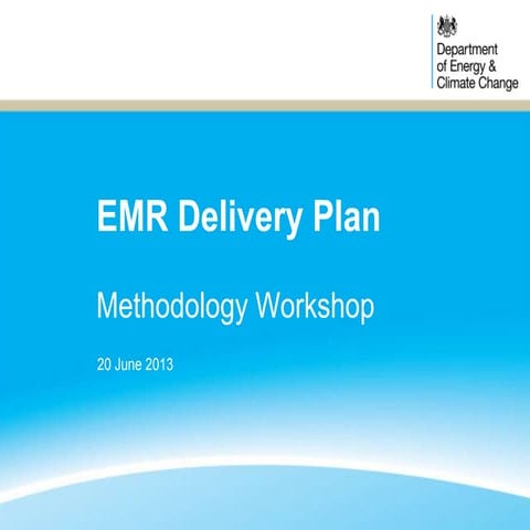 EMR Delivery Plan: Methodology workshop | PPTX