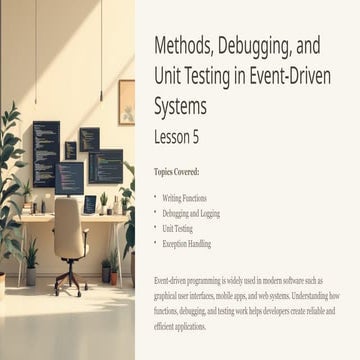 Comprehensive Guide to Methods, Debugging, and Unit Testing in Event ...