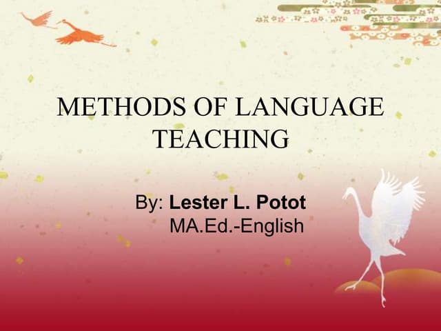 Language teaching methodology | PPTX