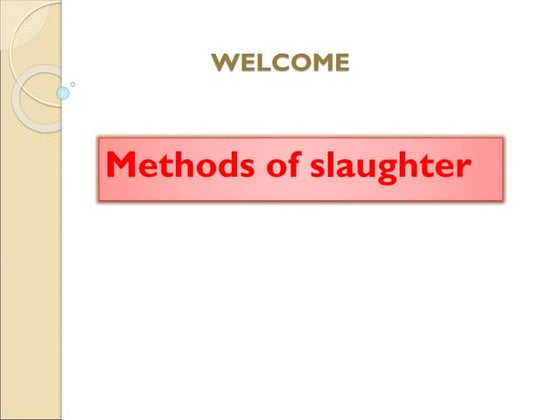 SLAUGHTERING PRACTICES OF SWINE | PPTX