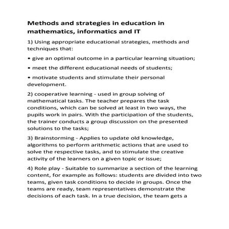 Effective strategies for teaching mathematics | PPTX