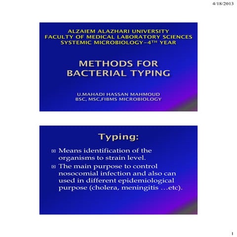 Methods For Bacterial Typing Pdf Infectious Diseases Diseases And Conditions