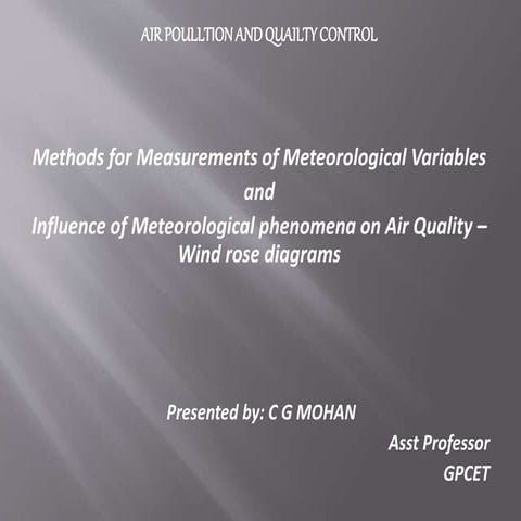 Methods For Measurements Of Meteorological Variables Pptx