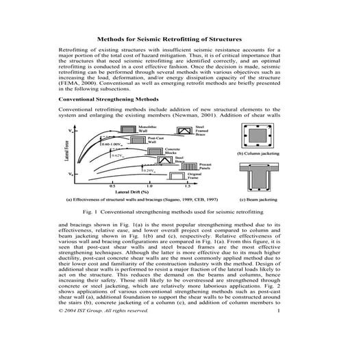 Methods for seismic retrofitting of structures comments | PDF