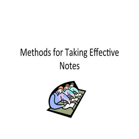 Methods for taking notes.2 | PPT