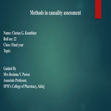 Methods in causality assessment.pptx