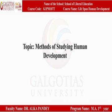 Methods of Child Study.pptx Different Methods of Child Study | PPTX