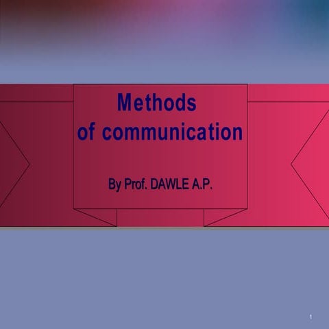 Channels of communication | PPTX