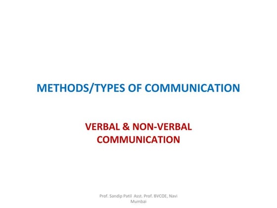 Methods of communication | PPT