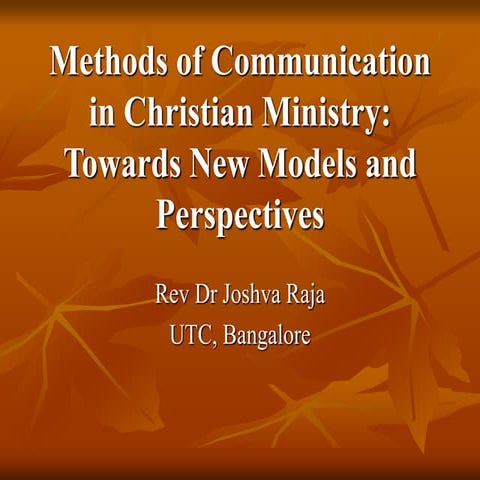 Methods of Communication in Christian Ministry.ppt