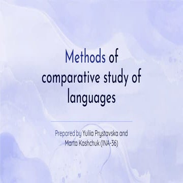 Methods of comparative study of languages.pdf