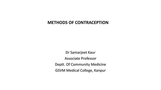 Contraception | PPT