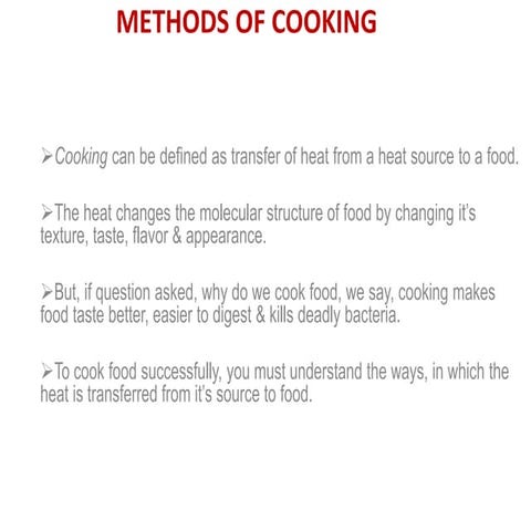 METHODS OF COOKING.pptx | Barbecues and Grilling | Food & Drink