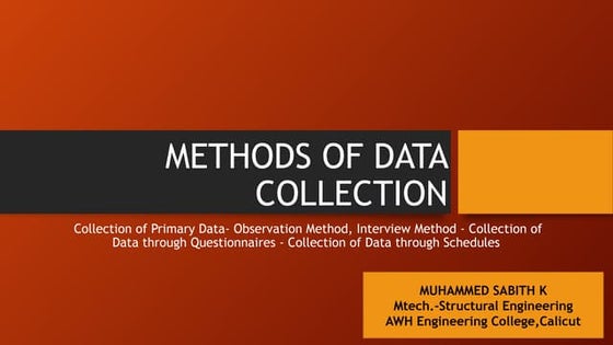 Data Gathering Methods - Math 7 4th Quarter | PPT