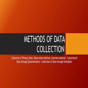 Methods of data collection (research methodology) | PPTX