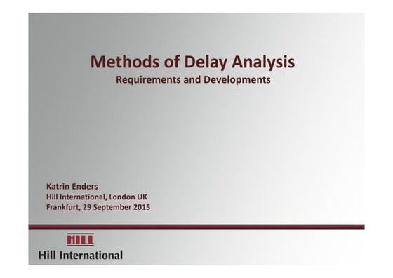 How to perform time impact analysis (TIA) | PDF