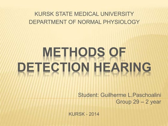 classical methods of psychophysics (Three methods) | PPSX