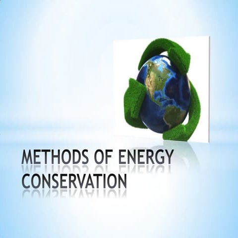 Energy conservation ppt