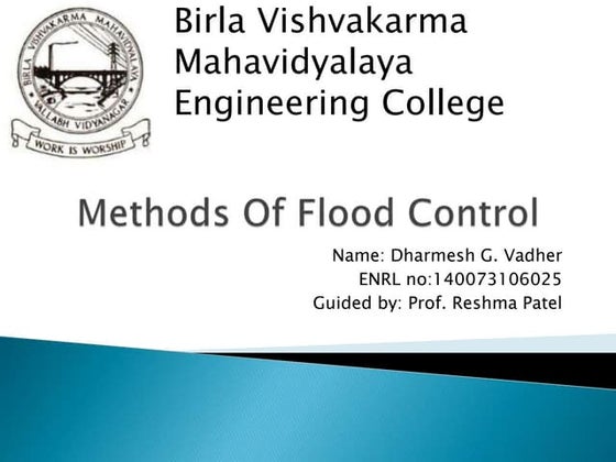 Design Of Flood Control Structures Ppt Geography Science