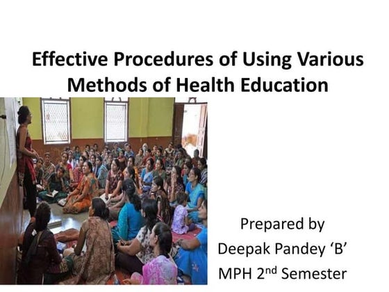 Methods and media of health education | PPTX | Technology & Computing