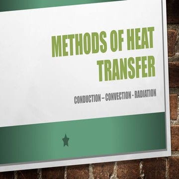 Methods of heat transfer | PPTX