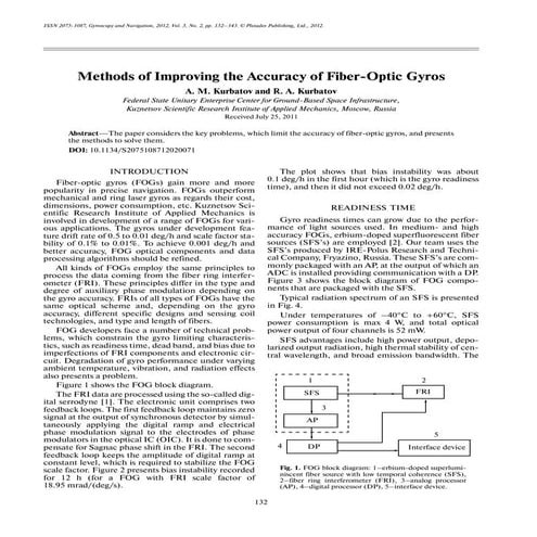 Methods of improving the accuracy of fiber optic gyros | PDF