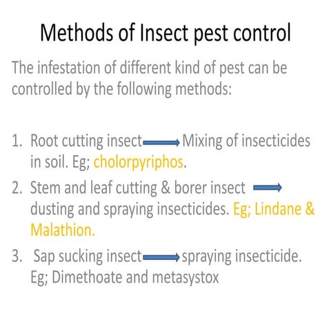 Methods of insect pest control | PPTX