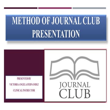 How to present a journal club | PPT