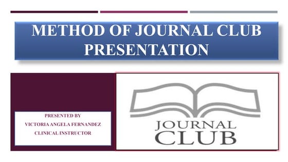 How to prepare an effective journal club | PPTX