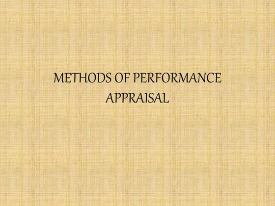 types of appraisals@HR. docx | PPT