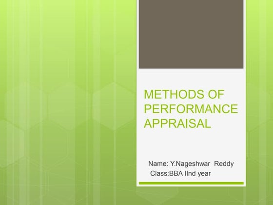 Performance appraisal ppt | PPT