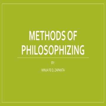 METHODS OF PHILOSOPHIZING.pptx | Science