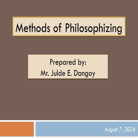 Methods of Philosophy | PPTX