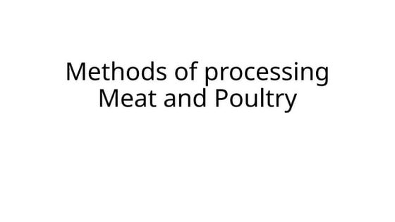 POULTRY PACKAGING METHODS | PDF