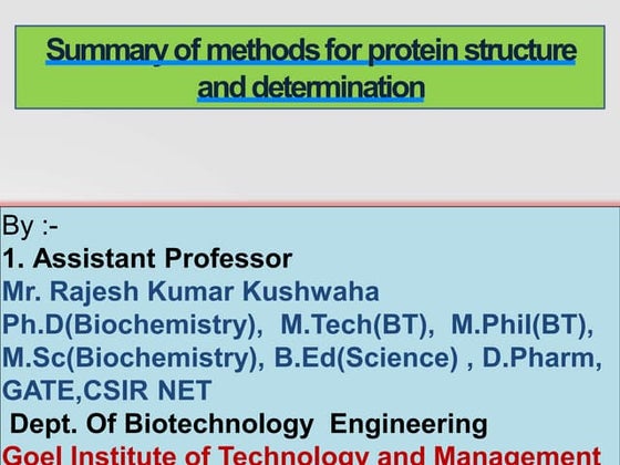 Biochemistry lecture notes proteins | PDF | Chemistry | Science