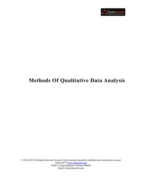 Qualitative data analysis quick guide | PDF