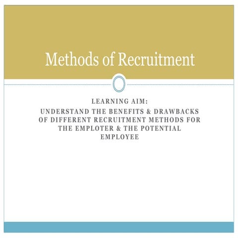 Methods of Recruitment | PPTX