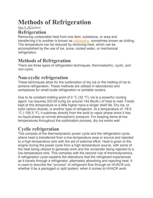 refrigerator AND WORKING PROCESS | PPT