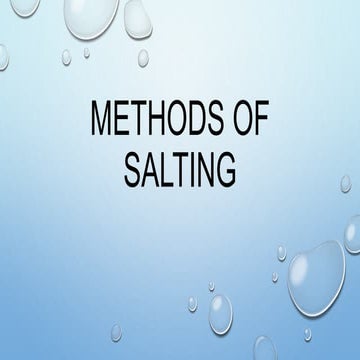 Methods of salting | PPTX