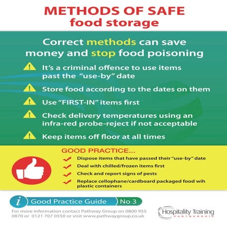 Methods of Safe Food Storage, Guide, Good Practice, Basic Rules | PDF ...