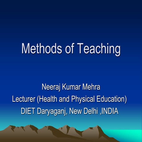Methods of teaching | PPT