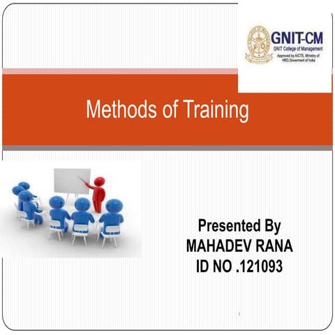 Methods of training | PPTX | Vocational Training | Careers