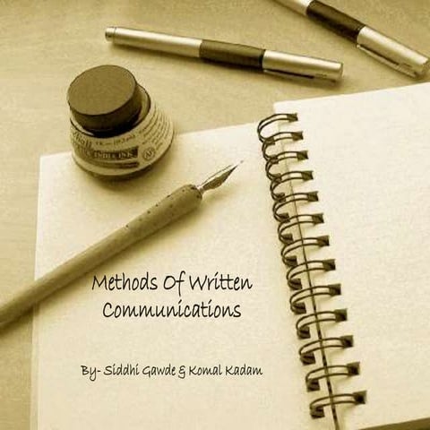Methods of written communication | PPTX