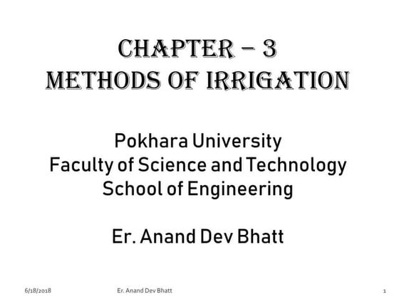 Introduction with weirs flumes and orifices | PPT
