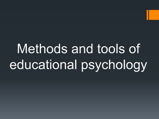 METHODS OF PSYCHOLOGY | PPTX | Science